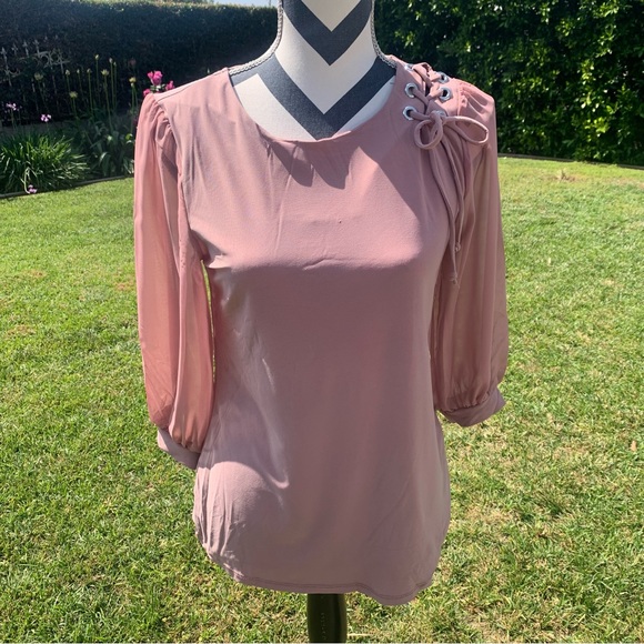 Adele & May | Tops | Adele May Mauve Blouse | Poshmark